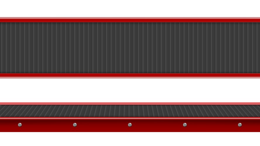 Conveyor belt top view empty production line Vector Image