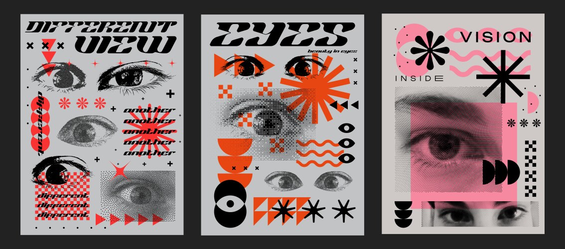 Balance movement geometric backgrounds poster Vector Image