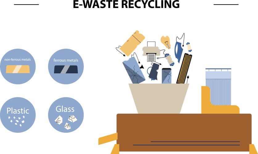 E waste template Royalty Free Vector Image - VectorStock