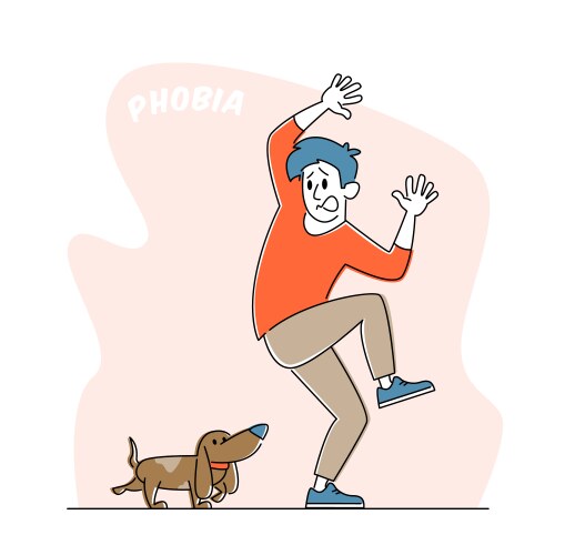 Little boy character feel fear of the injection Vector Image