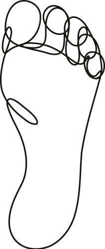 Left foot footprint outline high quality Vector Image