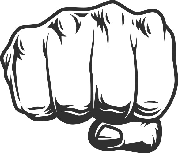 Powerful Fist Symbol Royalty Free Vector Image