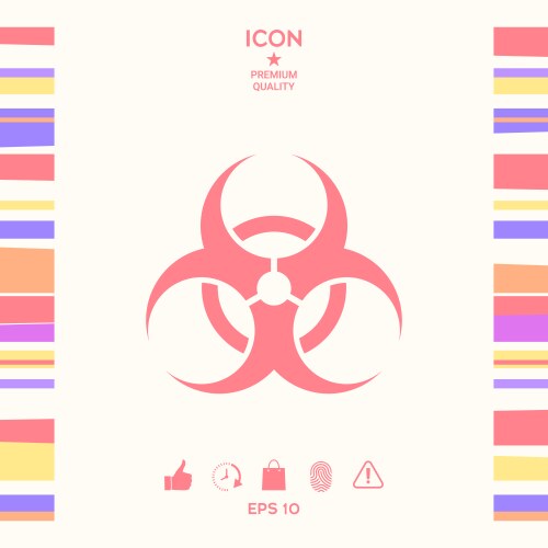 Biological hazard sign Royalty Free Vector Image