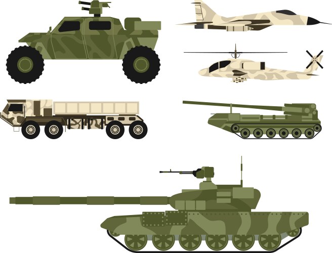 Icons army Royalty Free Vector Image - VectorStock