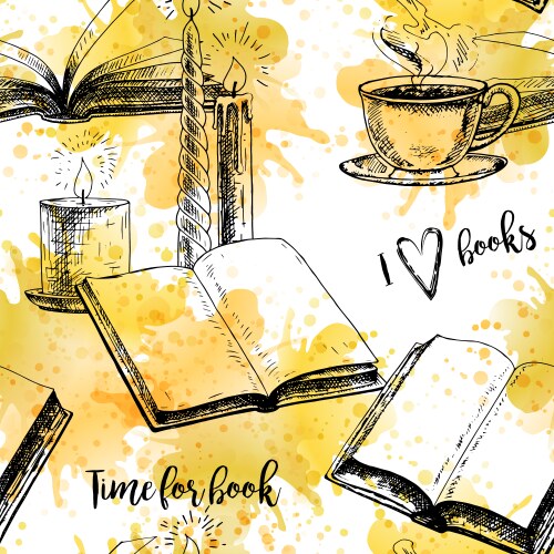 Honey seamless pattern vintage hand drawn Vector Image