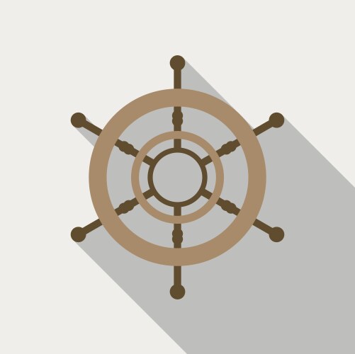 Banner with ship helm and old map Royalty Free Vector Image