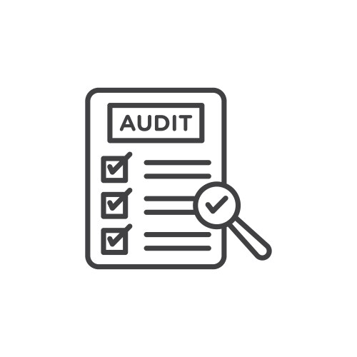 Auditors icon set on white background Royalty Free Vector