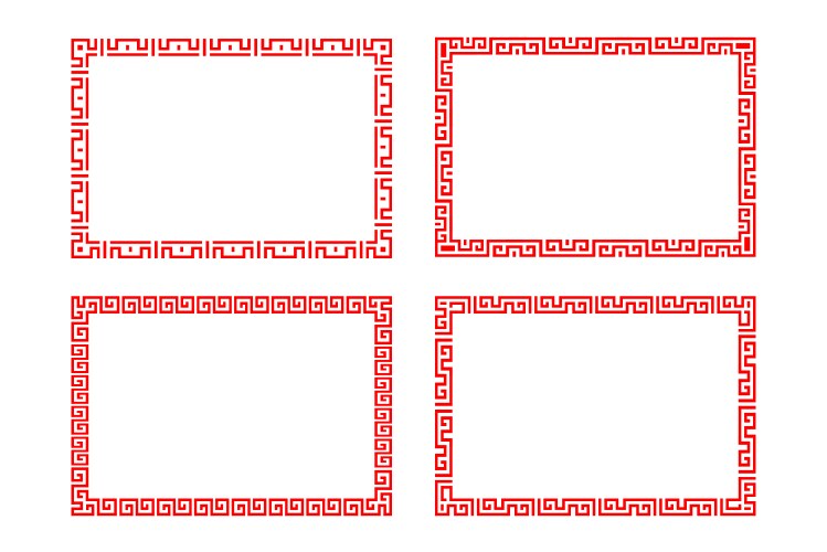 Colorful sticker frame set Royalty Free Vector Image