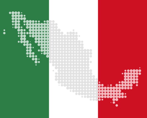 Mexico Map and Flag Royalty Free Vector Image - VectorStock