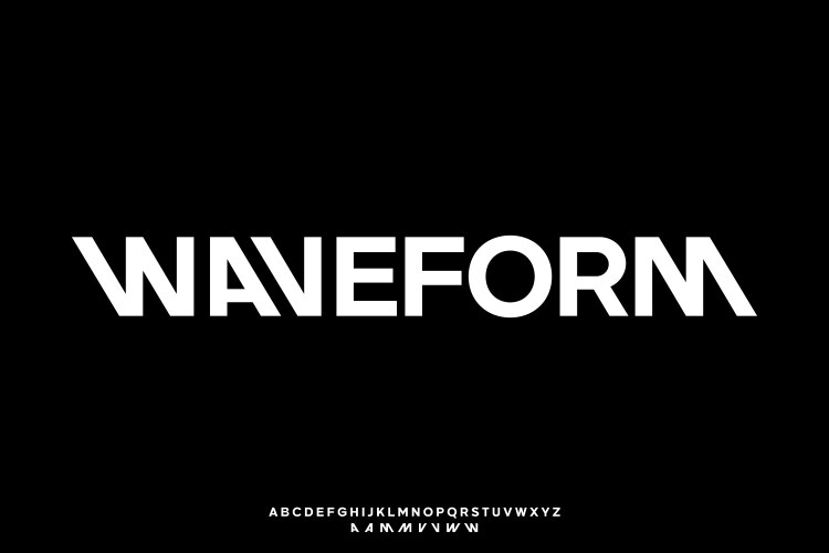 Modern futuristic sans serif display font Vector Image