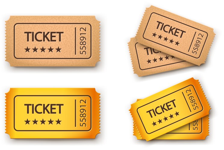 Picture ticket single Royalty Free Vector Image