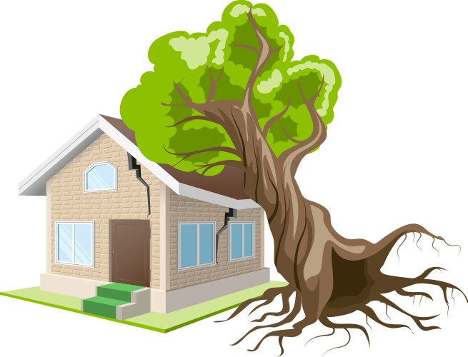 Beautiful tree house cartoon Royalty Free Vector Image