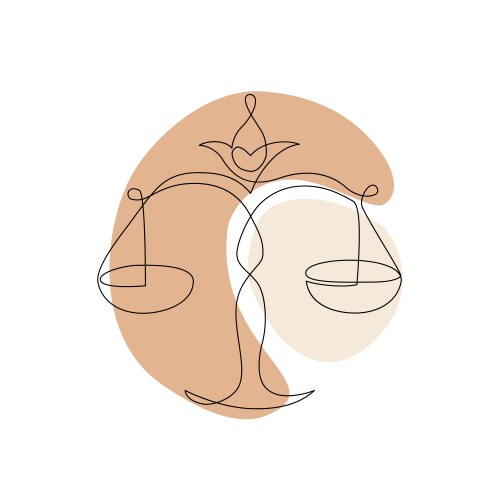 Zodiac sign of libra Royalty Free Vector Image