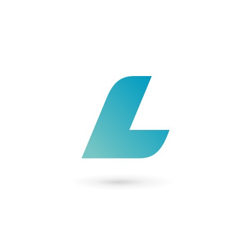 Letter l ribbon logo icon design template elements