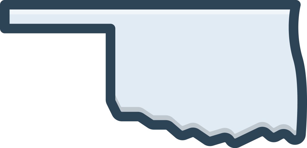 Map of the us state oklahoma Royalty Free Vector Image