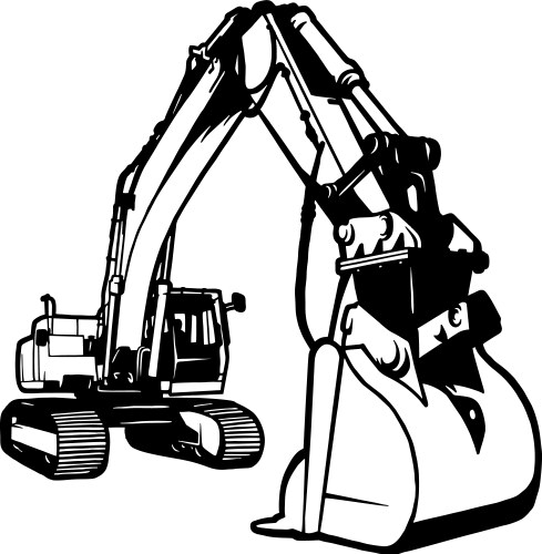 Skidder - special vehicle heavy machinery Vector Image