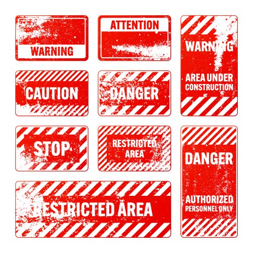 Caution warning Royalty Free Vector Image - VectorStock