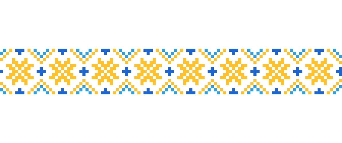 Ukrainian folk ethnic border ornament textile Vector Image