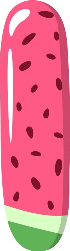 Watermelon alphabet sign on white background Vector Image