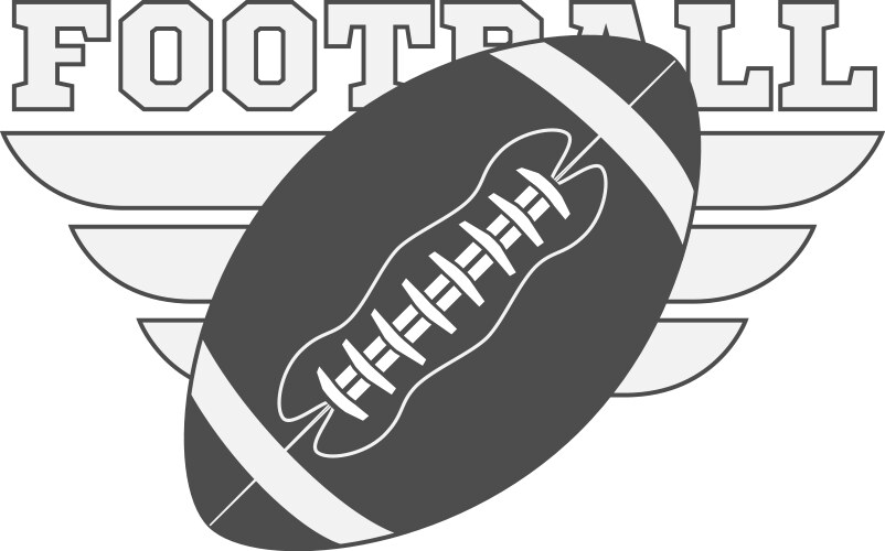 American football ball emblem icon Royalty Free Vector Image