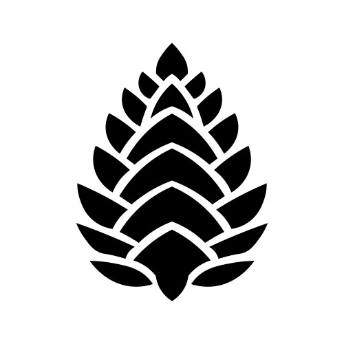 Black tree icon on white background Royalty Free Vector