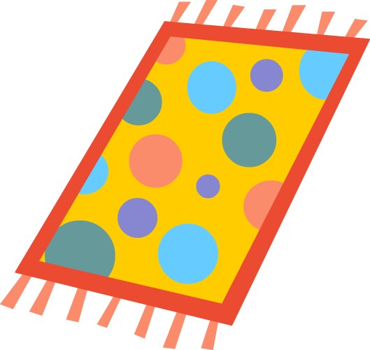 Arabic carpet icon cartoon style Royalty Free Vector Image