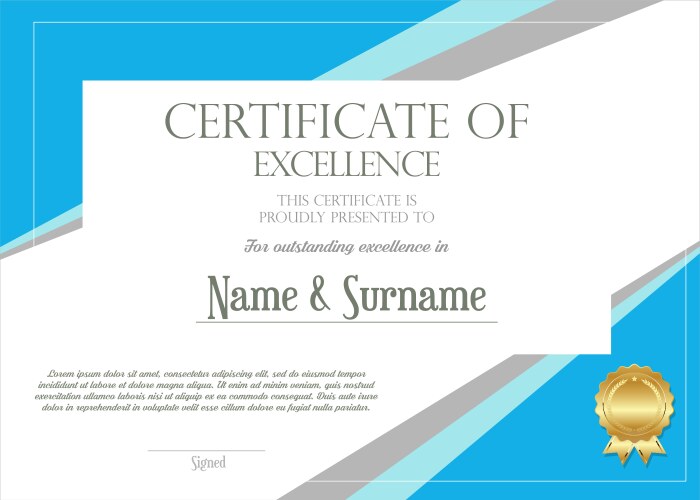 Certificate of Excellence Vector Images (over 7,200)