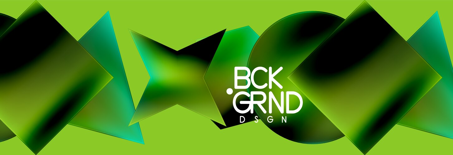 Neon color geometric shapes square triangle circle