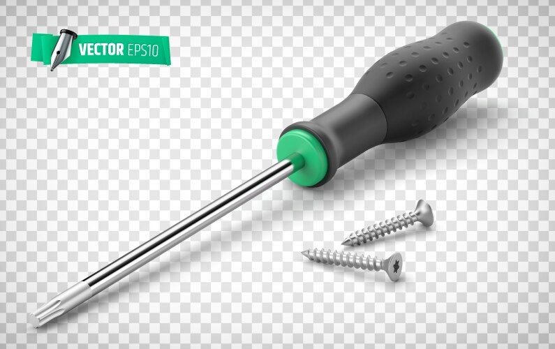 Realistic screwdriver Royalty Free Vector Image