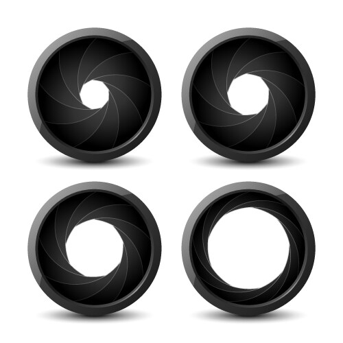 Camera shutter aperture Royalty Free Vector Image