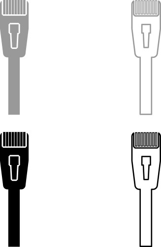 Connector With Wire Technology Ethernet Rj45 Vector Image