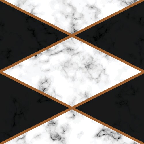 Marble texture design with golden geometric lines Vector Image
