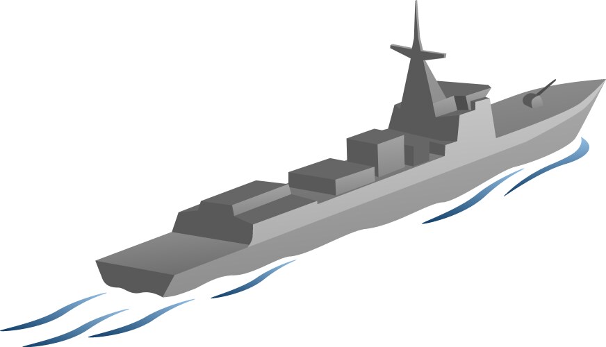 Naval ship Royalty Free Vector Image - VectorStock