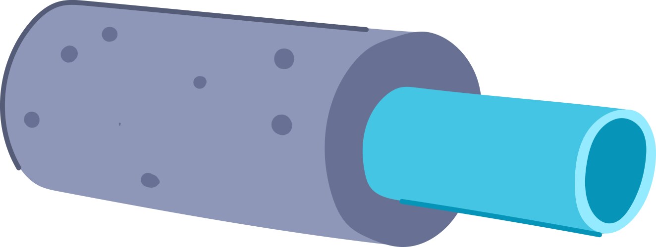 Temperature pipe insulation cartoon Royalty Free Vector