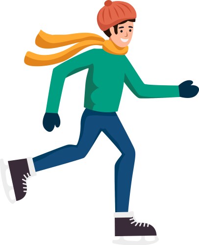 Abstract winter sport figure skating young couple Vector Image