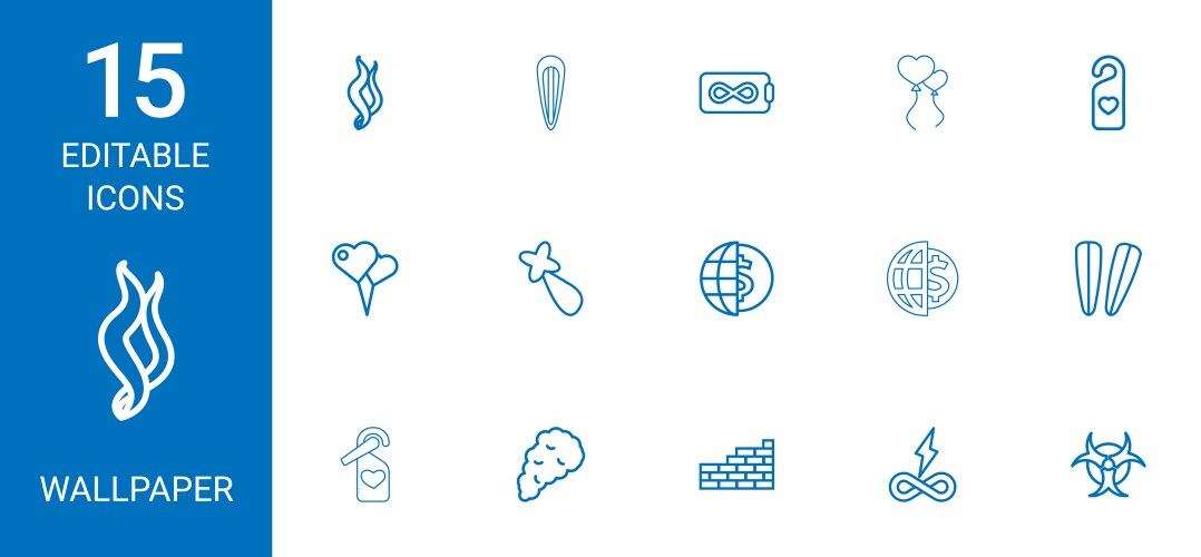 Wallpaper icons Royalty Free Vector Image - VectorStock