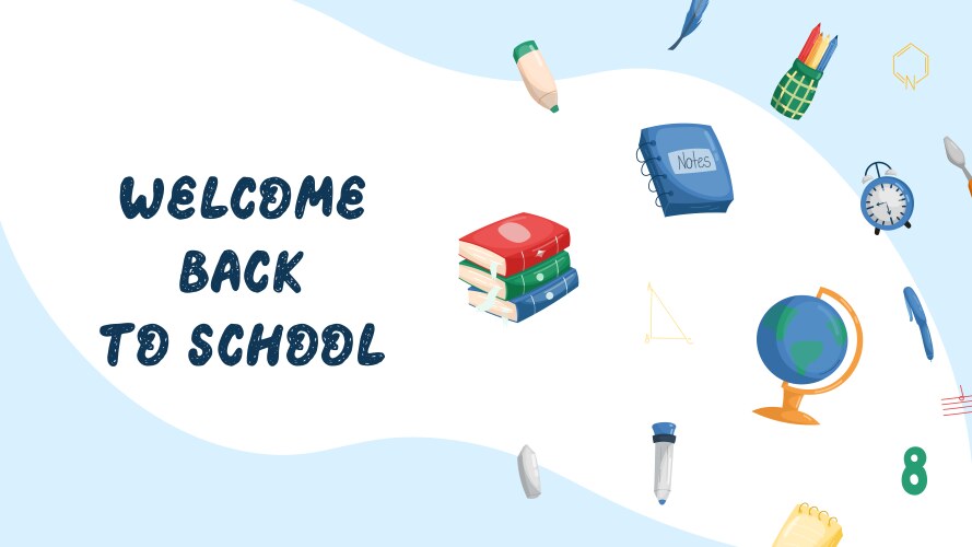 Children cute school poster back Royalty Free Vector Image
