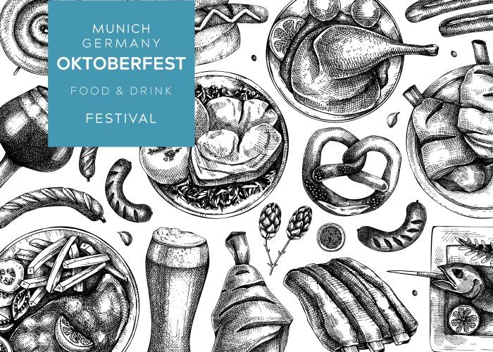 German food restaurant menu template Royalty Free Vector