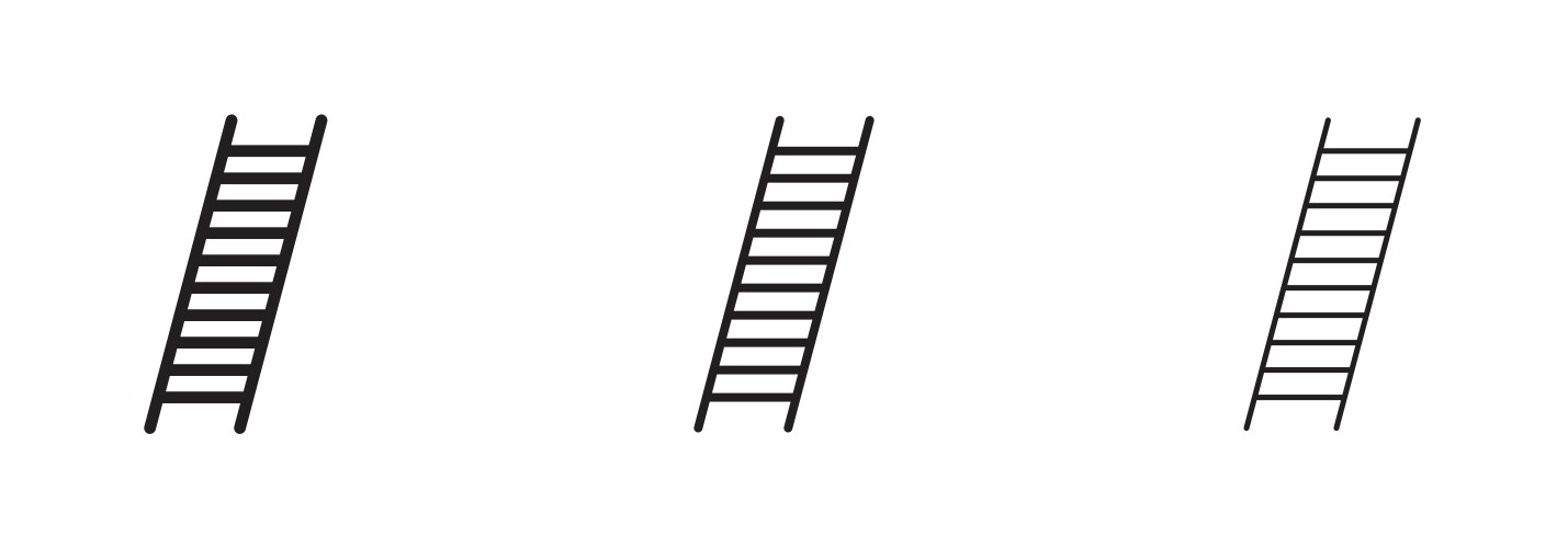 Ladder icon set home step symbol Royalty Free Vector Image