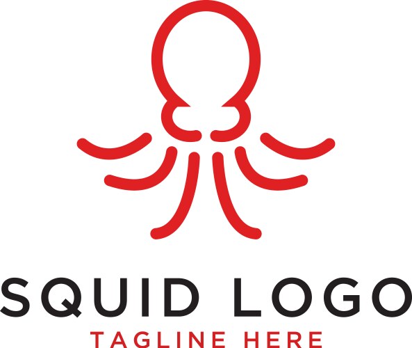 Squid icon design template Royalty Free Vector Image