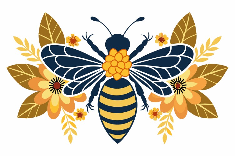 Elegantly crafted a beautiful bee-inspired Vector Image