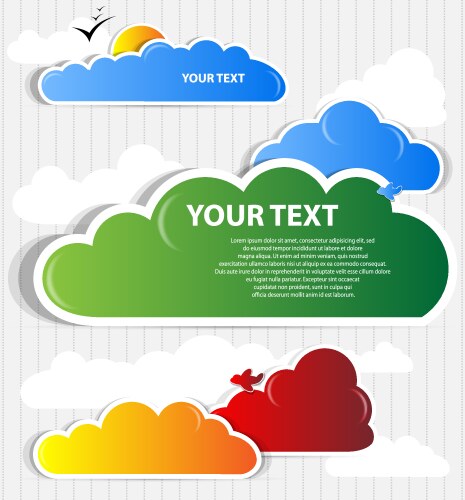Child cloud background Royalty Free Vector Image