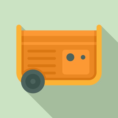 Yellow portable power generator supplying Vector Image