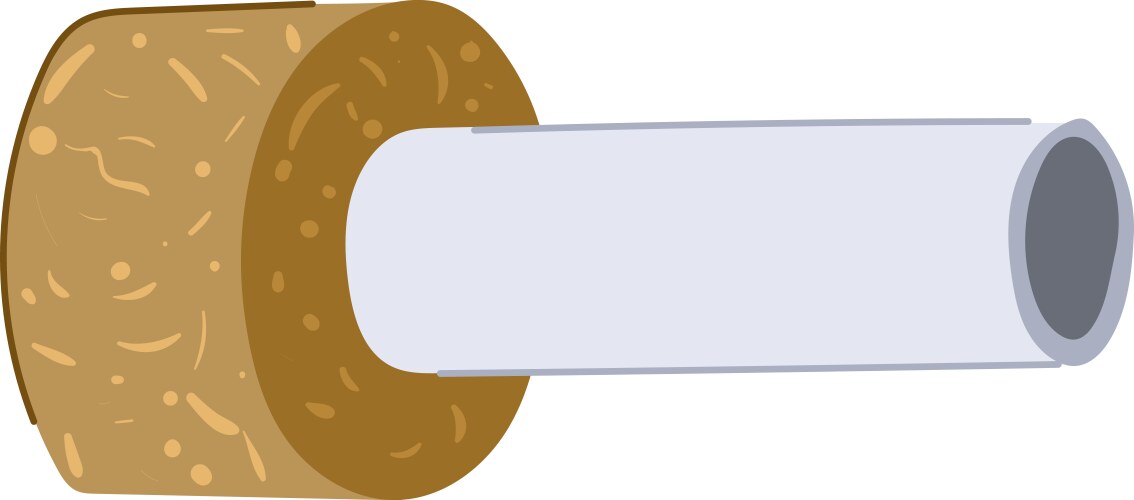 Temperature pipe insulation cartoon Royalty Free Vector