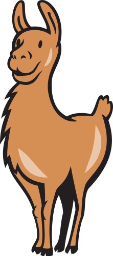 Cartoon lama Royalty Free Vector Image - VectorStock