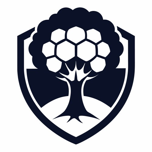 Oak-soccer-logo-duotone Royalty Free Vector Image