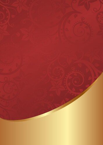 Red background with golden ornament Royalty Free Vector