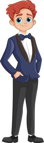 Smiling young man in formal attire Royalty Free Vector Image