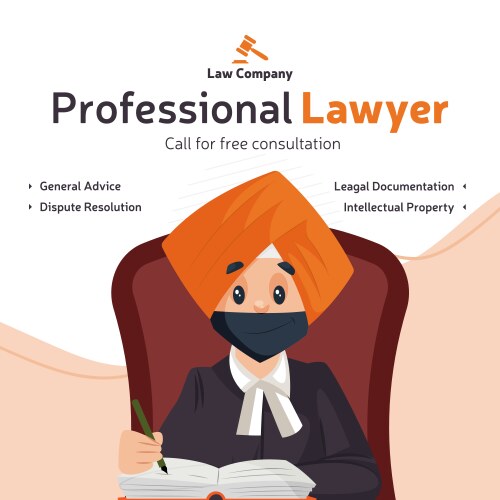 Banner design professional lawyer Royalty Free Vector Image