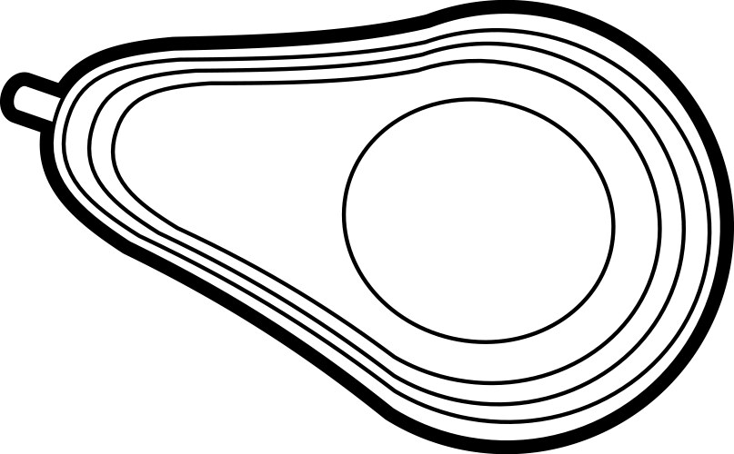 Fruit Uncolored Food Vector Images (over 120)